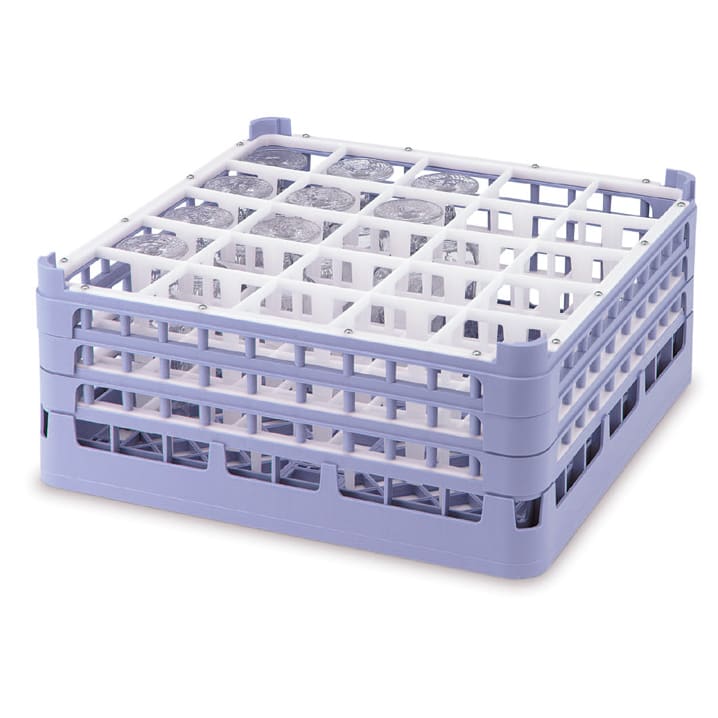 Vollrath 5271244 Light Blue Full Size 25-Compartment X-Tall Glass Rack ...