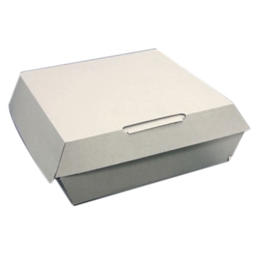 Burrows Paper Eco-Flute™ White Appetizer / Burger / Meal Box | Wasserstrom