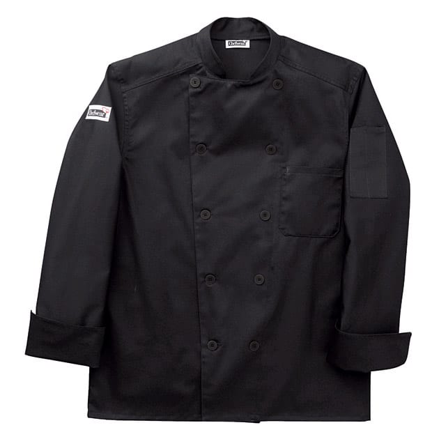 Chefwear® 5005-30 Medium Black Organic Five-Star Chef Jacket | Wasserstrom
