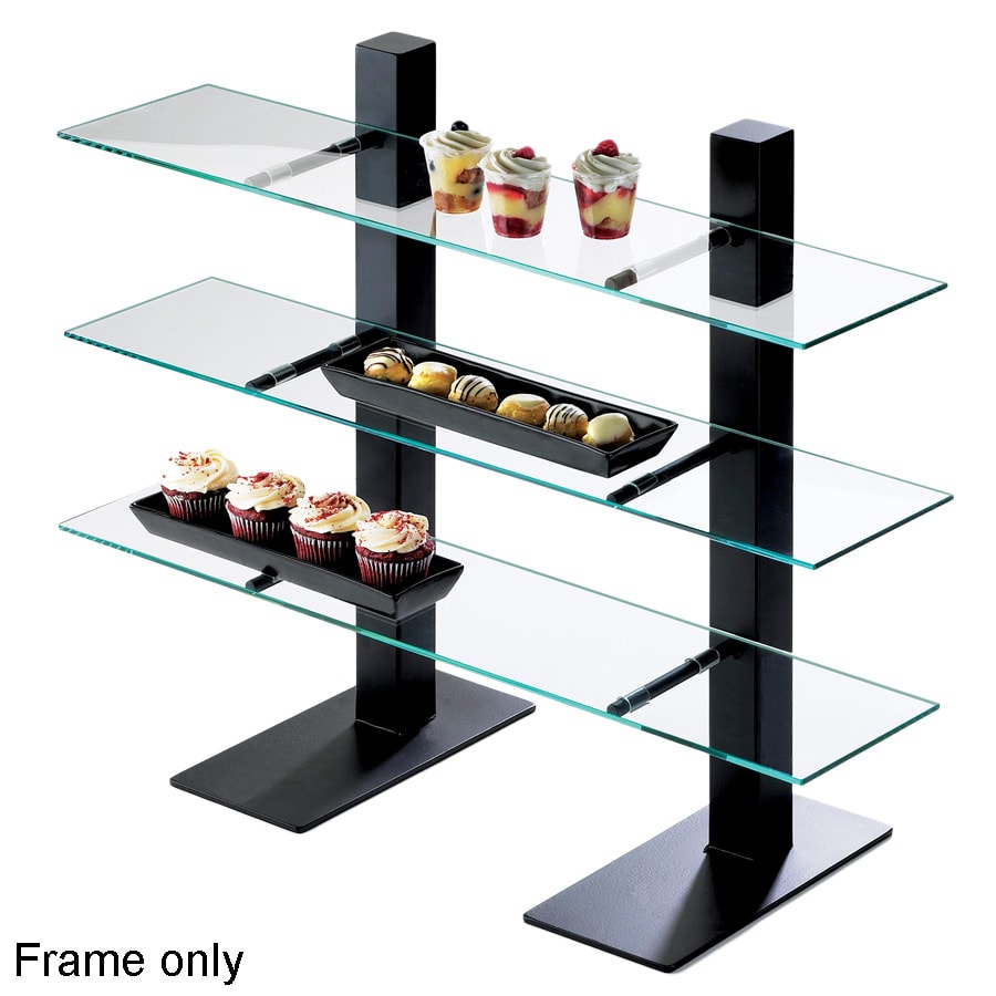 Cal-Mil 1467-13 Black Metal 3-Tier Frame Risers | Wasserstrom