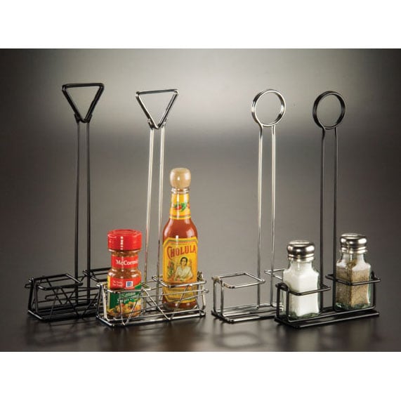American Metalcraft WSPR3C Chrome Round Top Salt / Pepper Shaker Caddy ...