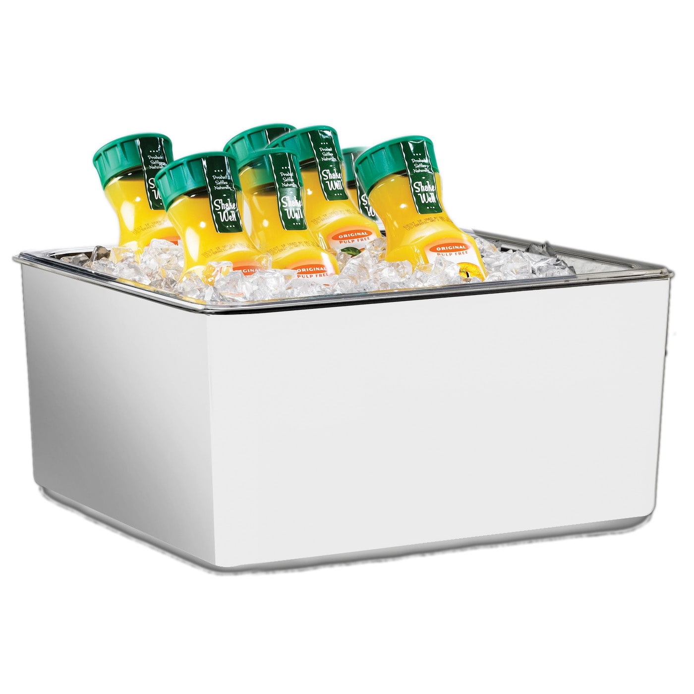 Cal-Mil 475-10-15 10 x 12 x 7" Ice Housing w/ White Melamine Pan ...