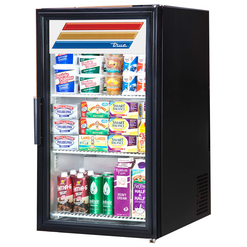 True® GDM-06-34-HC~TSL01 Black LED Countertop Merchandiser | Omega