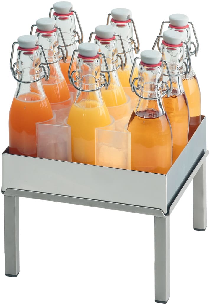 Frilich RB640E001 Carafine Coterie Beverage Platform Set w/ 9 Bottles ...