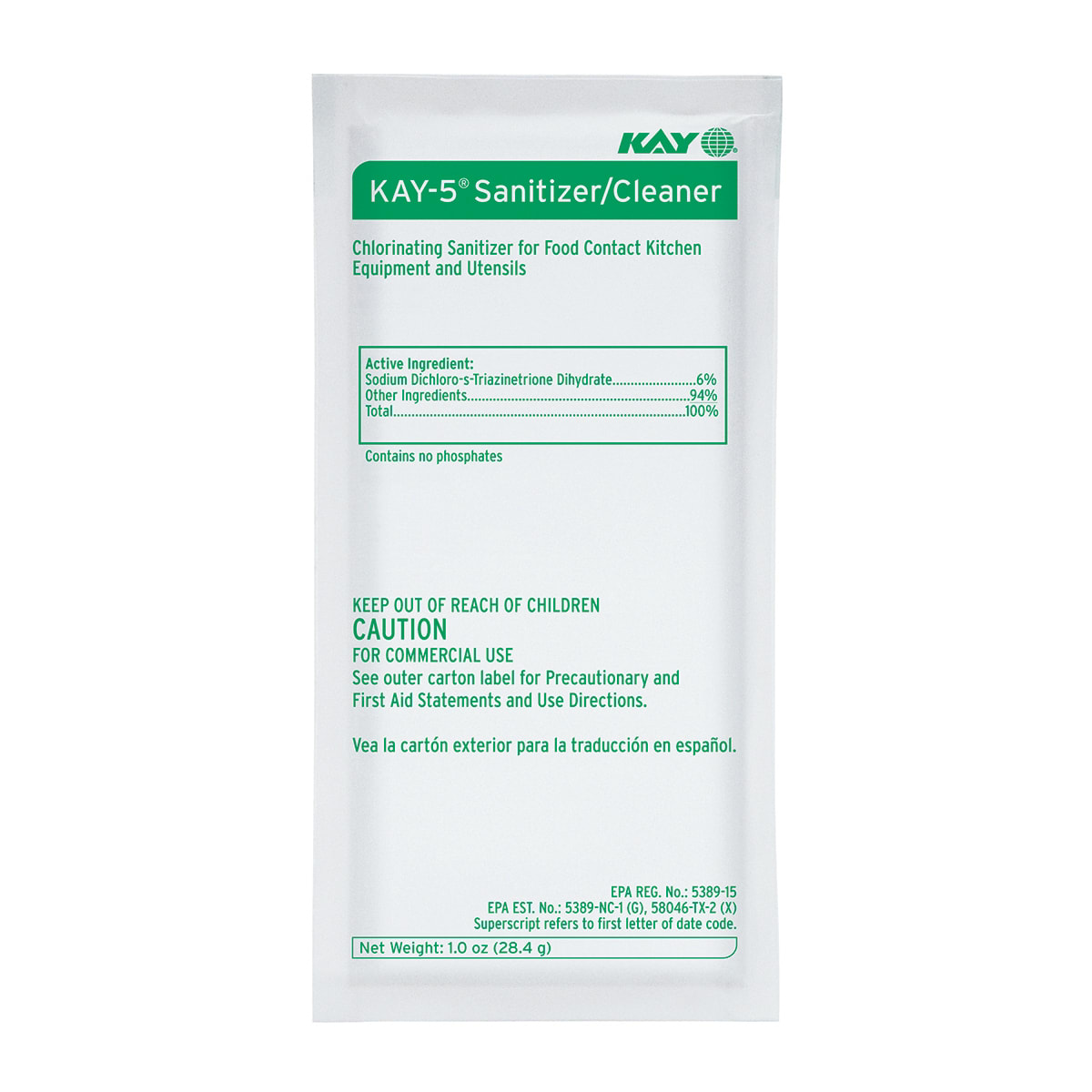 Kay-5 Cleaner / Sanitizer - 200 / CS | Wasserstrom