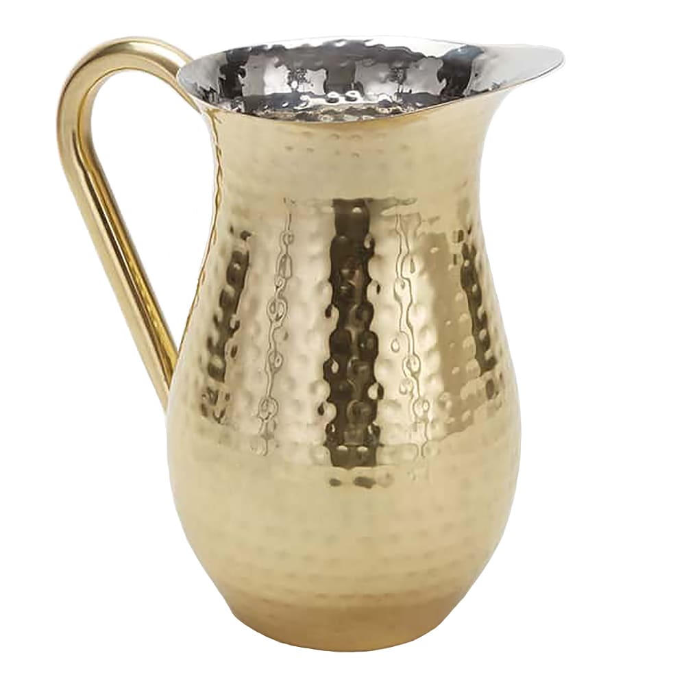 American Metalcraft BWPHG84 Gold Hammered 84 Ounce Bell Pitcher ...