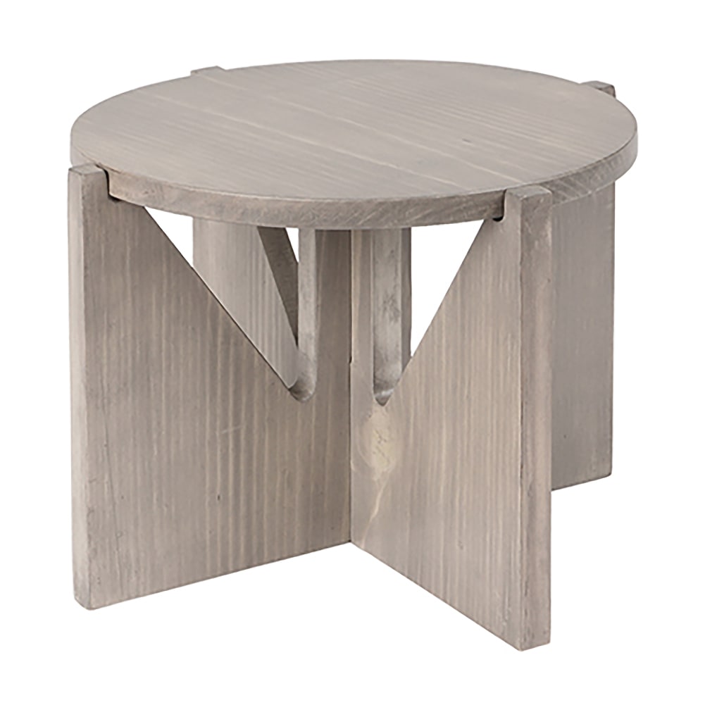 Cal-Mil 22408-8-110 Aspen Gray Pine Round 10" Display Riser | Wasserstrom