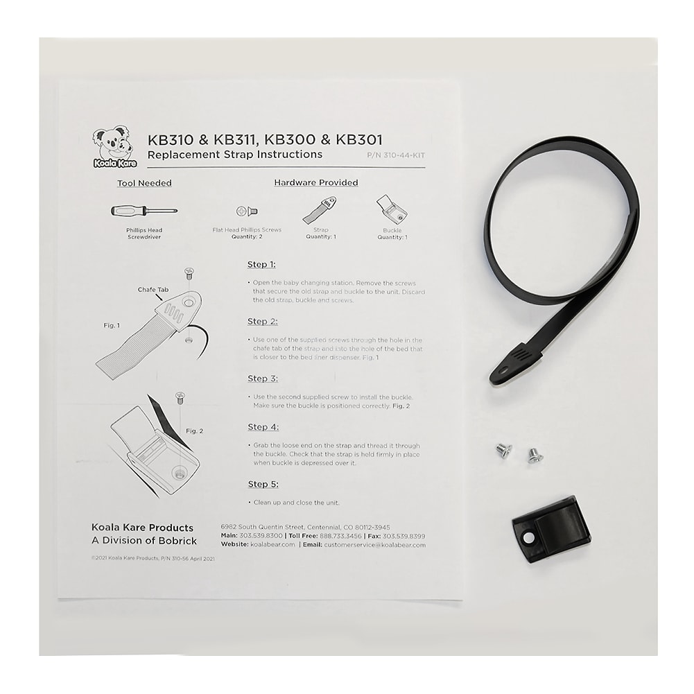 Koala Kare 310-44-KIT Replacement Strap Kit for Changing Station ...