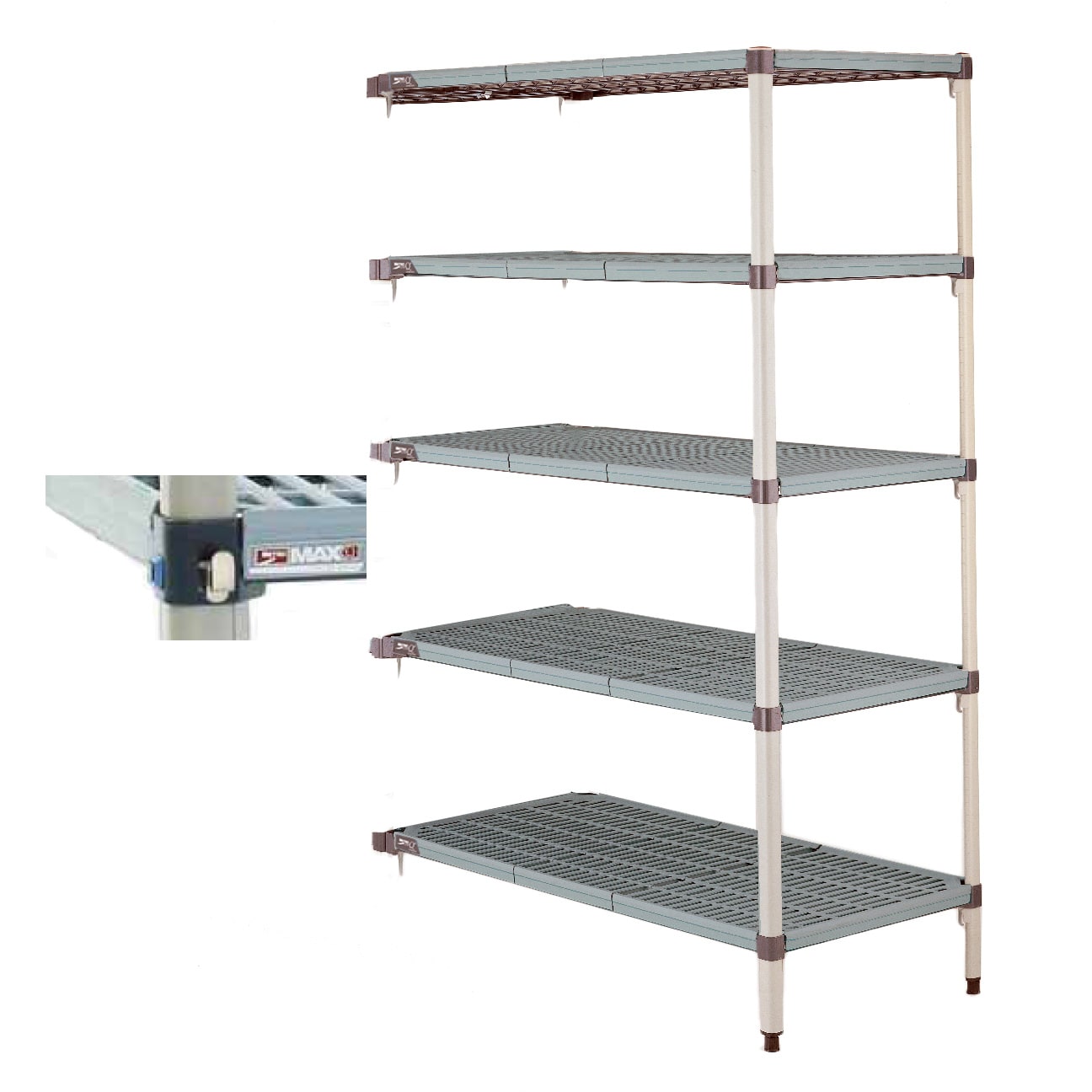 Metro® Metromax Q® 18 x 72 x 74" Add-On Shelving Unit | Wasserstrom