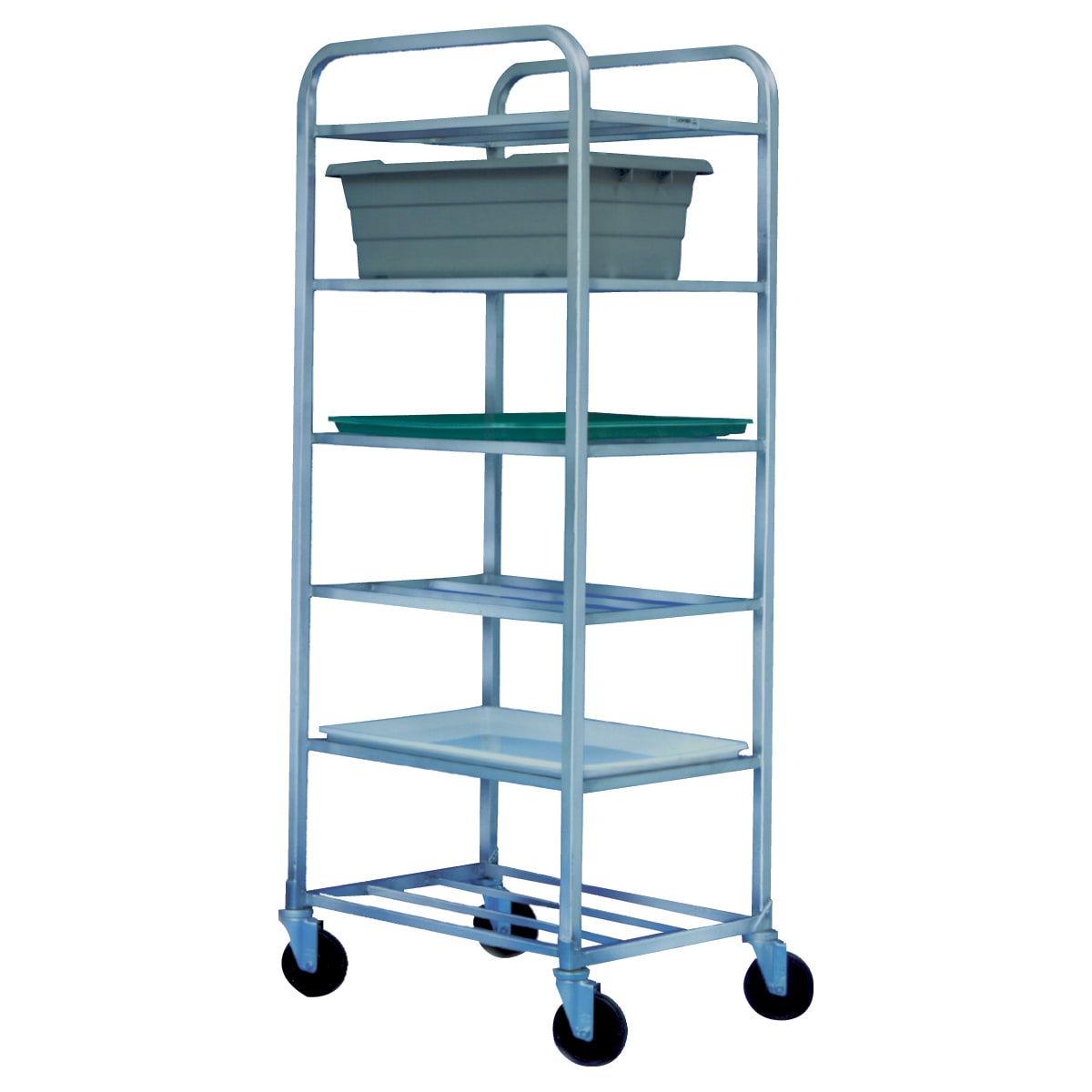 Win-Holt® UNAL-6 Aluminum 6-Shelf Universal Cart w/ Swivel Casters ...