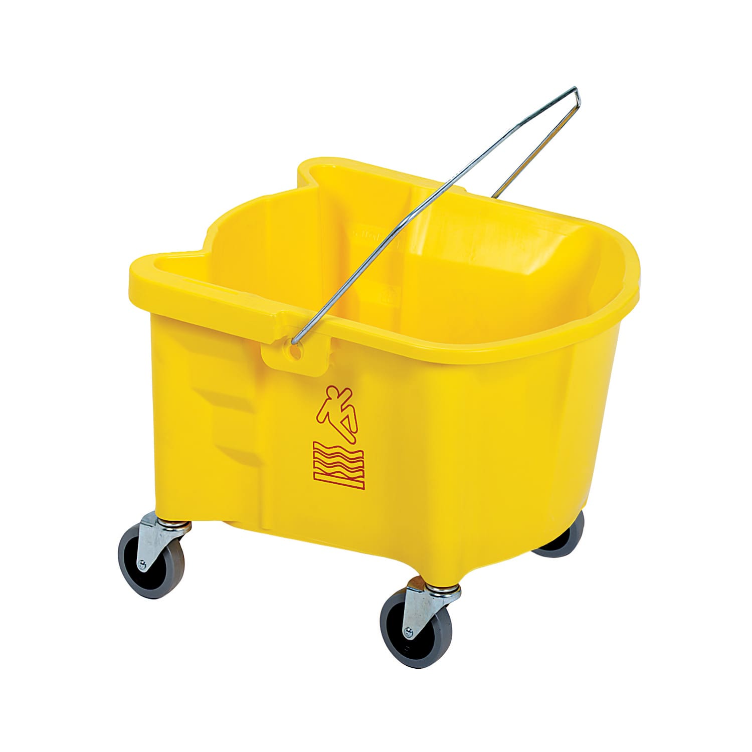 Continental 226-3YW Splash Guard™ Yellow 26 qt Mop Bucket | Wasserstrom