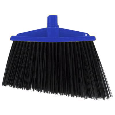 SYR Blue Angled Broom with Black Bristles | Wasserstrom