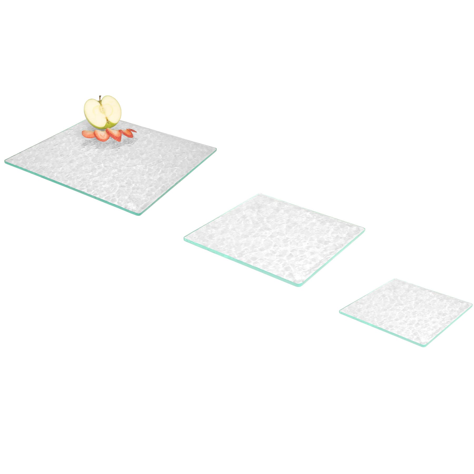 Gourmet Display® Green Tinted Textured Acrylic 3-Tray Display Set ...