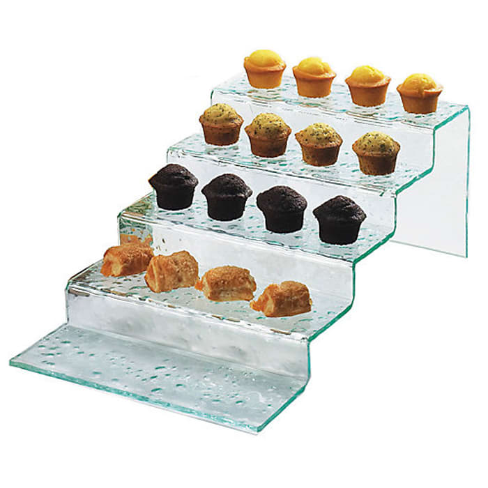 Cal-Mil 1463 Faux Glass 5 Stair Step Riser | Wasserstrom