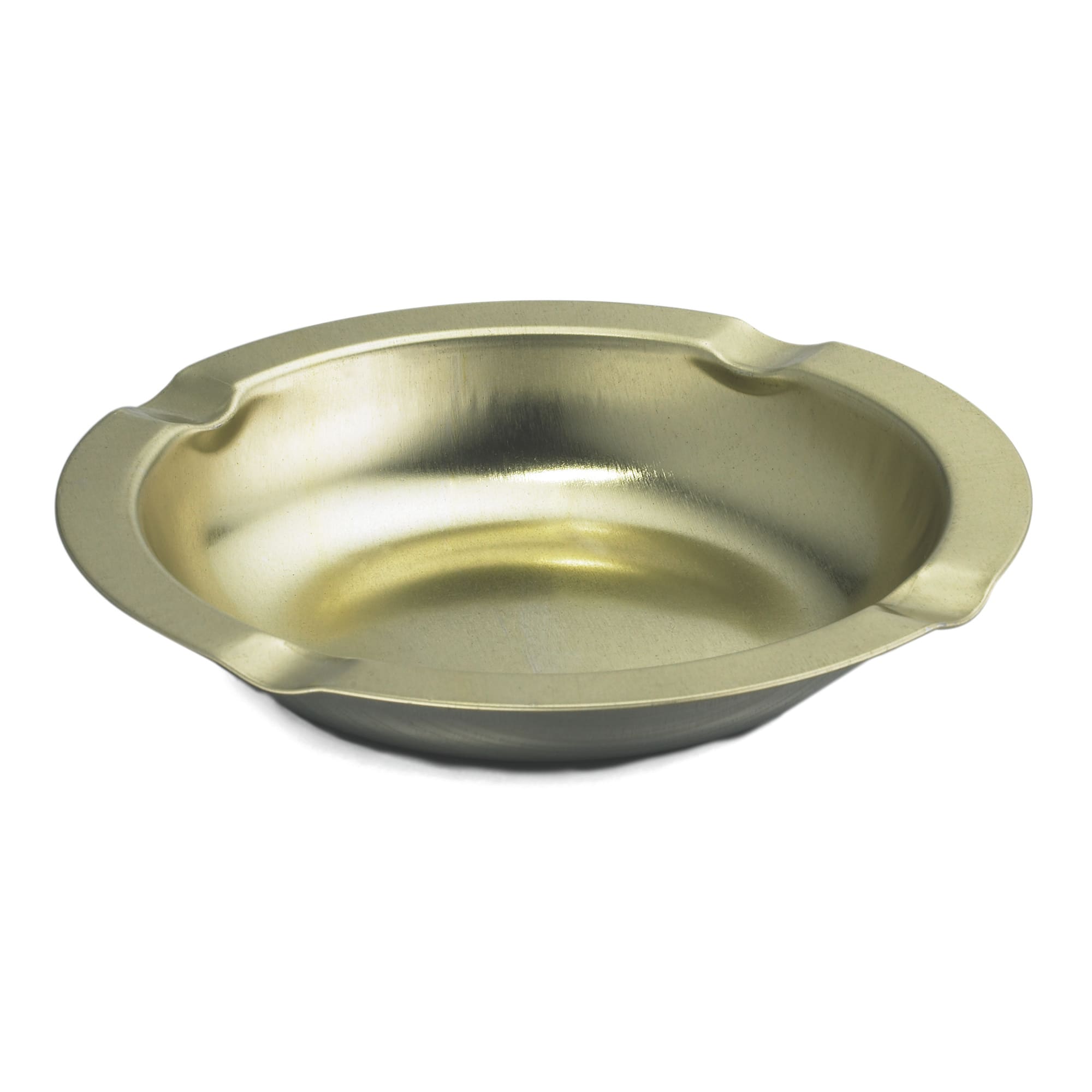TableCraft 575 Gold 5.625" Aluminum Round Bar Ashtray - Dozen | Wasserstrom