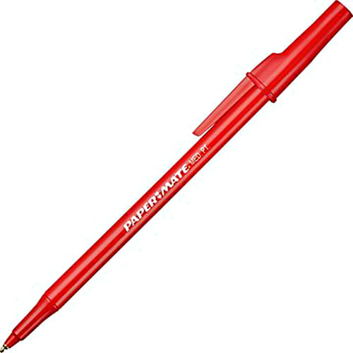 Staples® Advantage 127837 Medium Red Ball Point Pen - Dozen | Wasserstrom