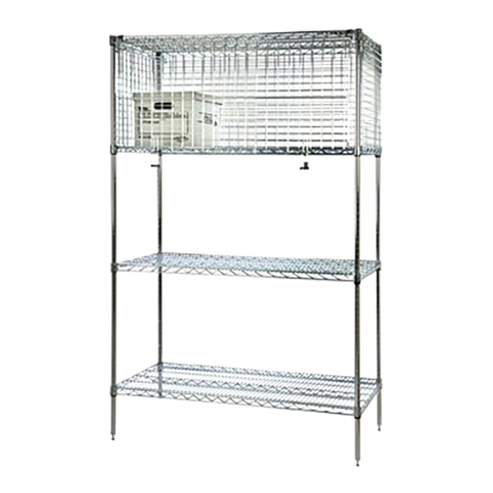 Darling Foodservice 24 x 48 x 63"H Chrome Security Cage | Wasserstrom