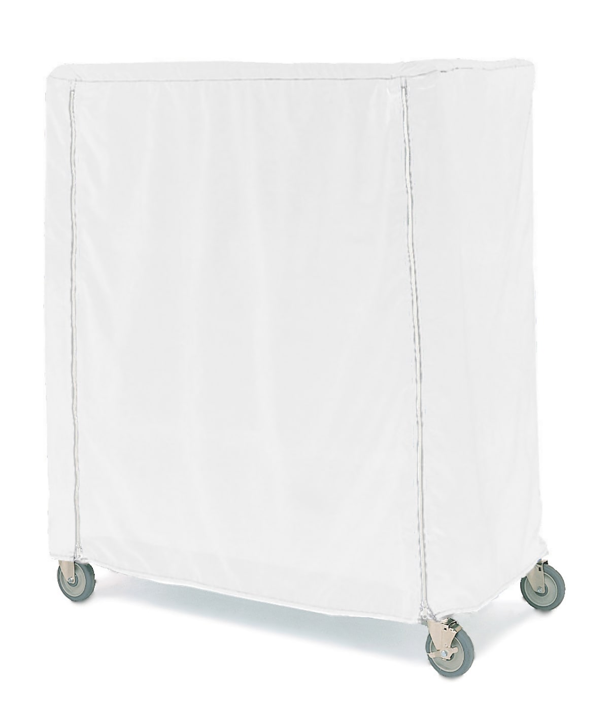 Metro 24X48X62VUC White Uncoated Cart Cover With Velcro Close | Wasserstrom