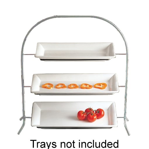 Bon Chef 7002 Gray 3-Tier Display Stand for Rectangular Display Pans ...