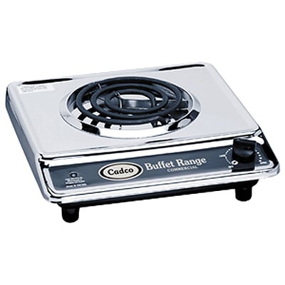 Cadco Portable Chrome Single Burner Countertop Range, BRC-S1 | Wasserstrom