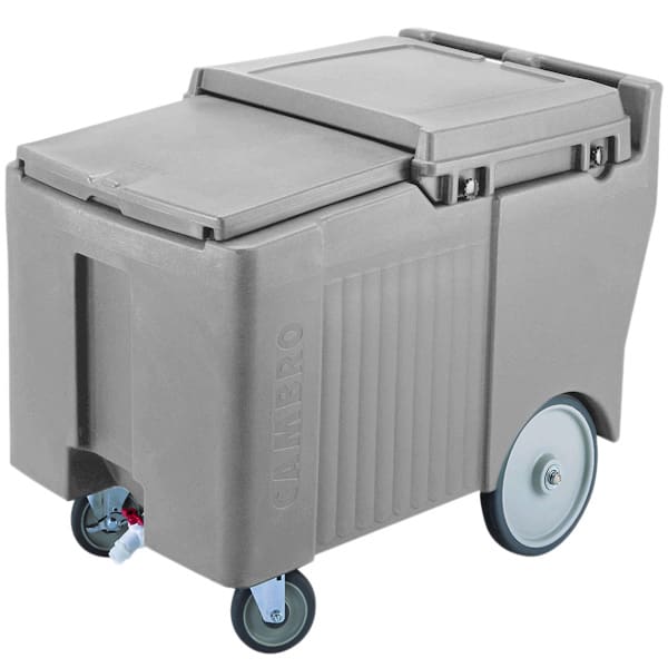 Cambro ICS175LB180 Light Gray 175 Lbs Mobile SlidingLid Ice Caddy ...