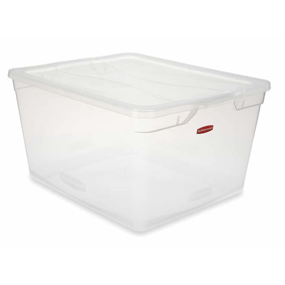 Rubbermaid® Clever Store 15 Qt Clr Storage Box w/ Non-Latching Lid ...