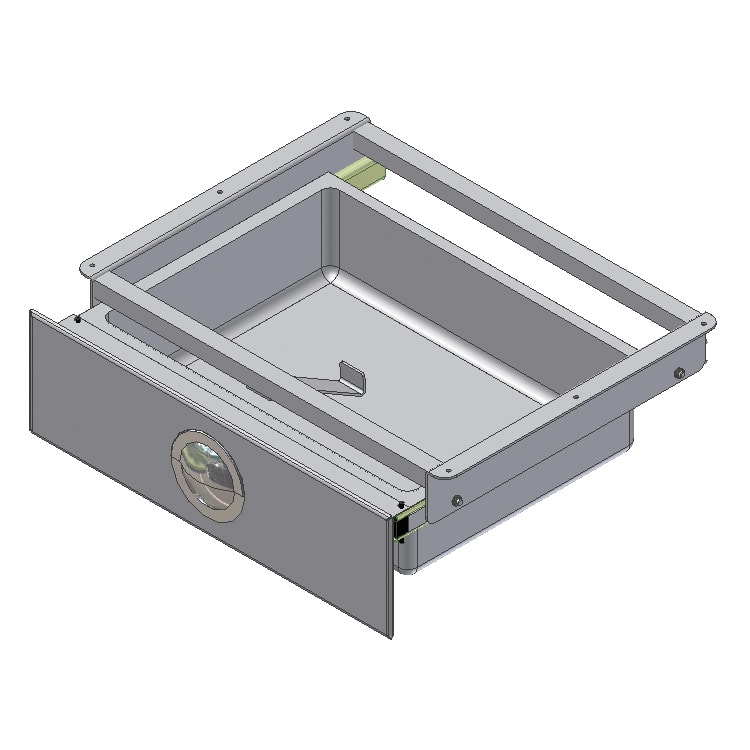 Win-Holt® SD-3RB/24 Roller Bearing Drawer Pan for 24" Table | Wasserstrom