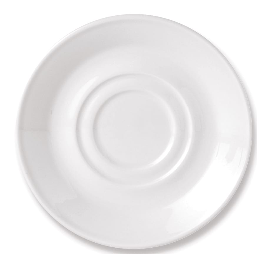 Steelite 11010225 Simplicity Slimline 2-Well Soup Saucer - 36 / CS ...