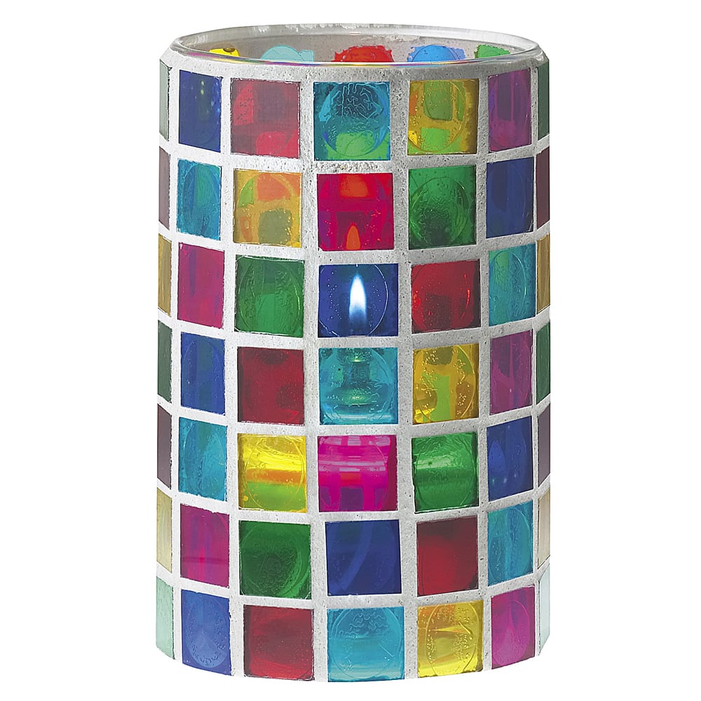 Sterno Products® 80200 Capri Mosaic Glass Hurricane Lamp | Wasserstrom