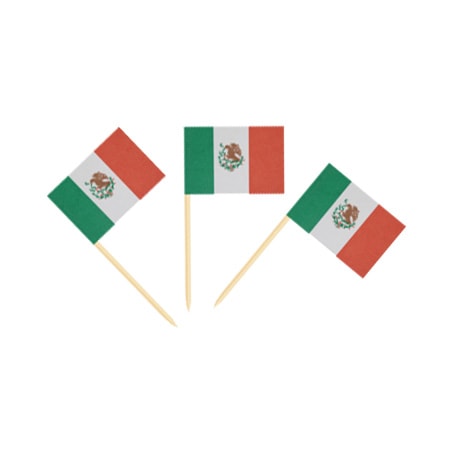 Goldmax 10151 Mexican Flag Toothpicks - 100 / CS | Wasserstrom