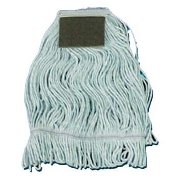 Unisan Large Blue Cotton / Synthetic Loop Mop Head w/ Scrub Pad ...