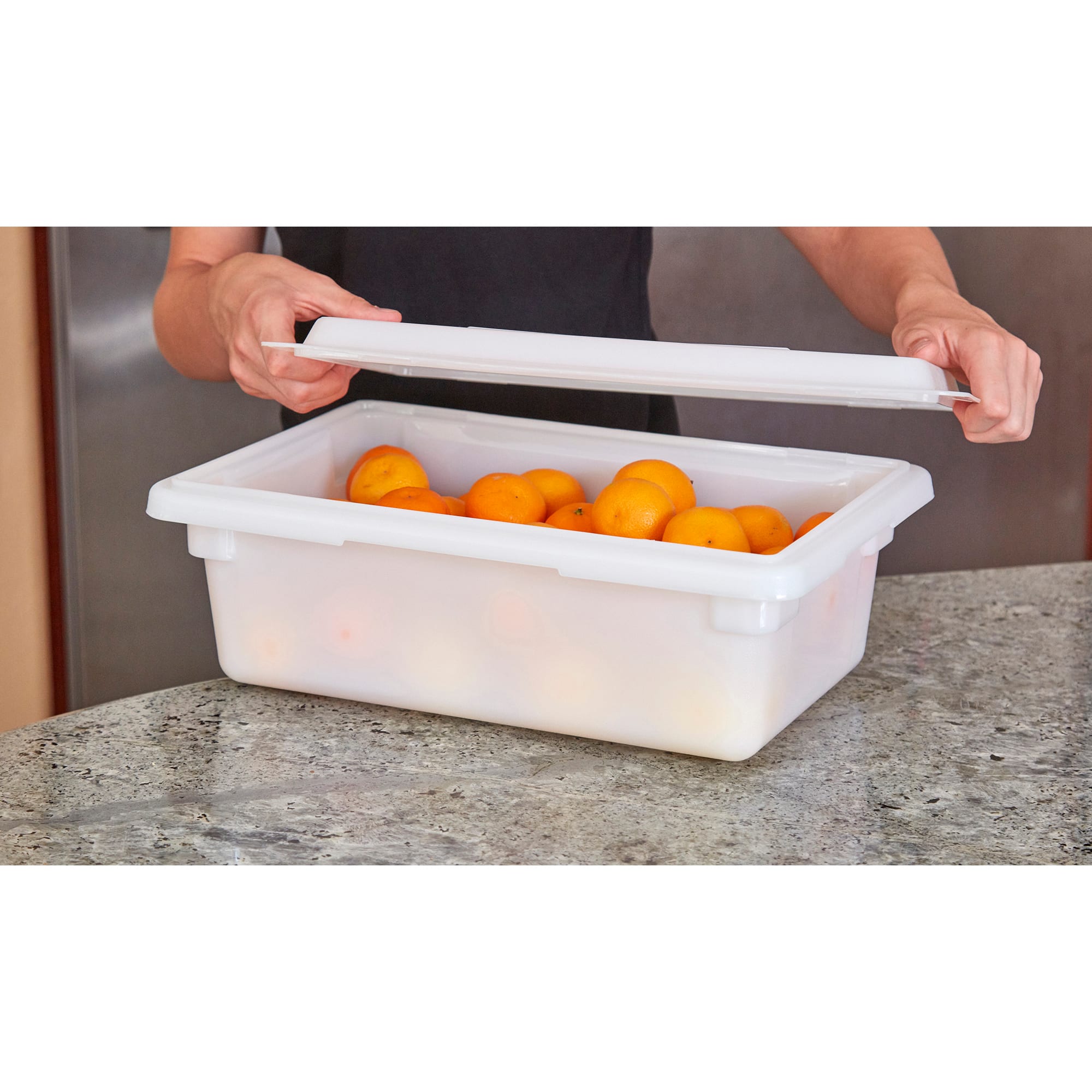 Cambro 18269P148 Camwear White 18" x 26" x 9" Food Storage Box ...
