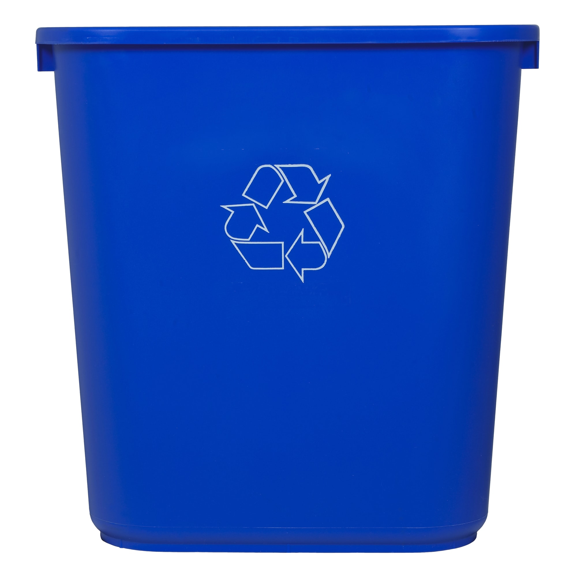 CONTINENTAL 2818-1 Blue Plastic 28 QT Retangular Recycling Wastebasket ...