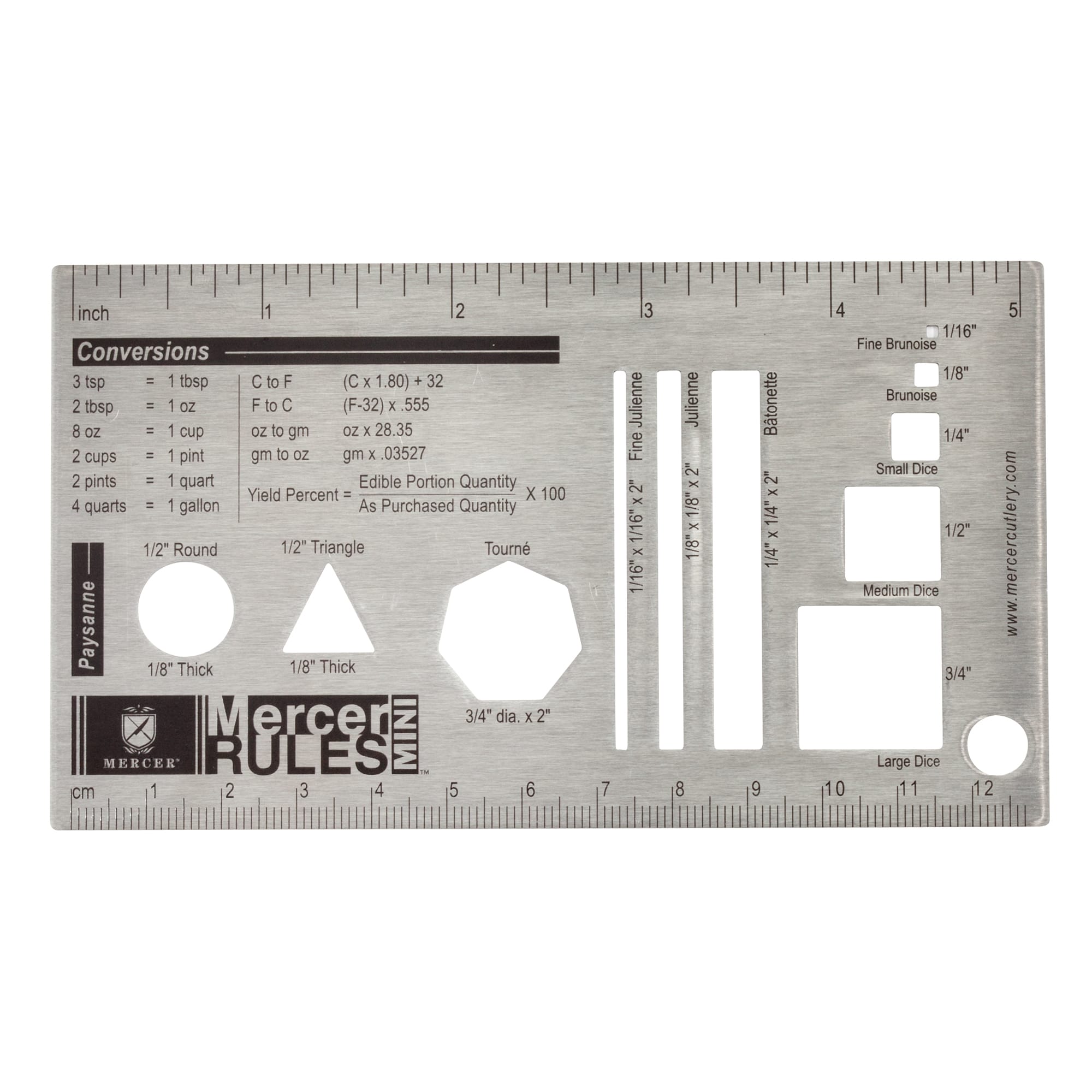 Mercer Culinary M33243 Mercer Rules Mini Culinary Ruler 765301907877 | eBay