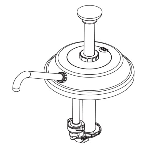 Server Products 83015/CP10 Cold Fudge Pump With 1/2" Tube | Wasserstrom