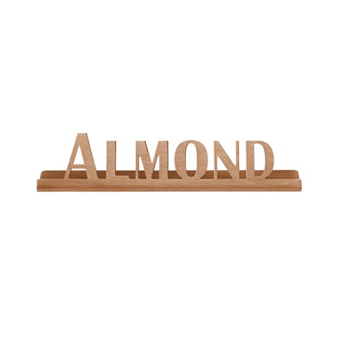 Service Ideas 1C-ST-ALMOND-SIGN-RG Rose Gold 'Almond' Table Sign ...
