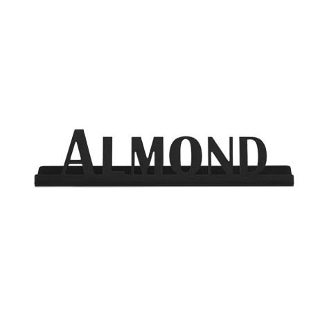 Service Ideas 1C-ST-ALMOND-SIGN-BX Black S/S 6-3/8" Almond Sign ...